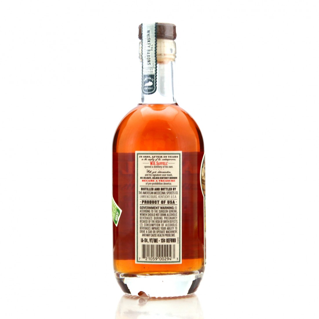 W.B. Saffell Kentucky Straight Bourbon Whiskey 37.5cl / Whiskey Barons ...
