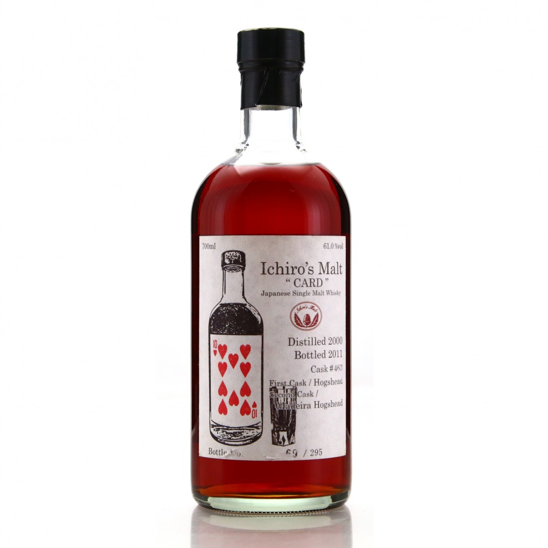 Hanyu 2000 Ichiro's Malt 'Card' #463 / Ten of Hearts | Whisky Auctioneer