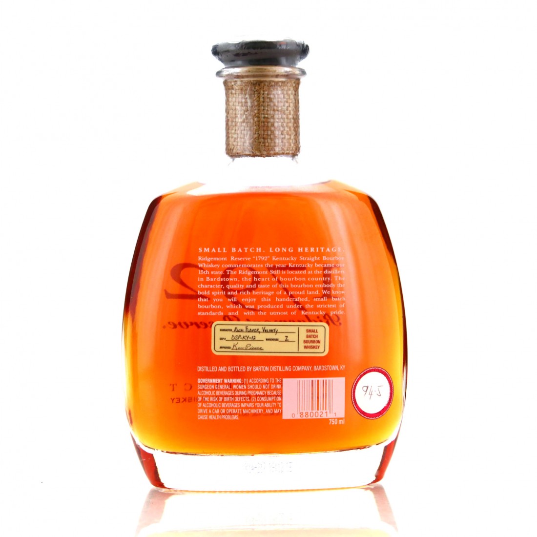 Barton 1792 Ridgemont Reserve Small Batch Kentucky Bourbon | Whisky ...