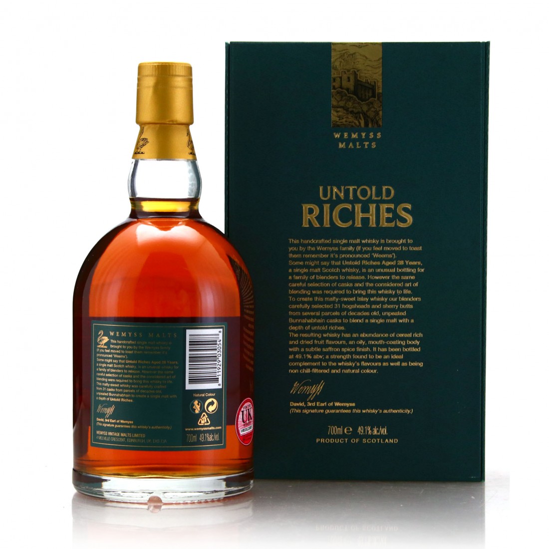 Bunnahabhain 28 Year Old Wemyss Malts / Untold Riches | Whisky Auctioneer