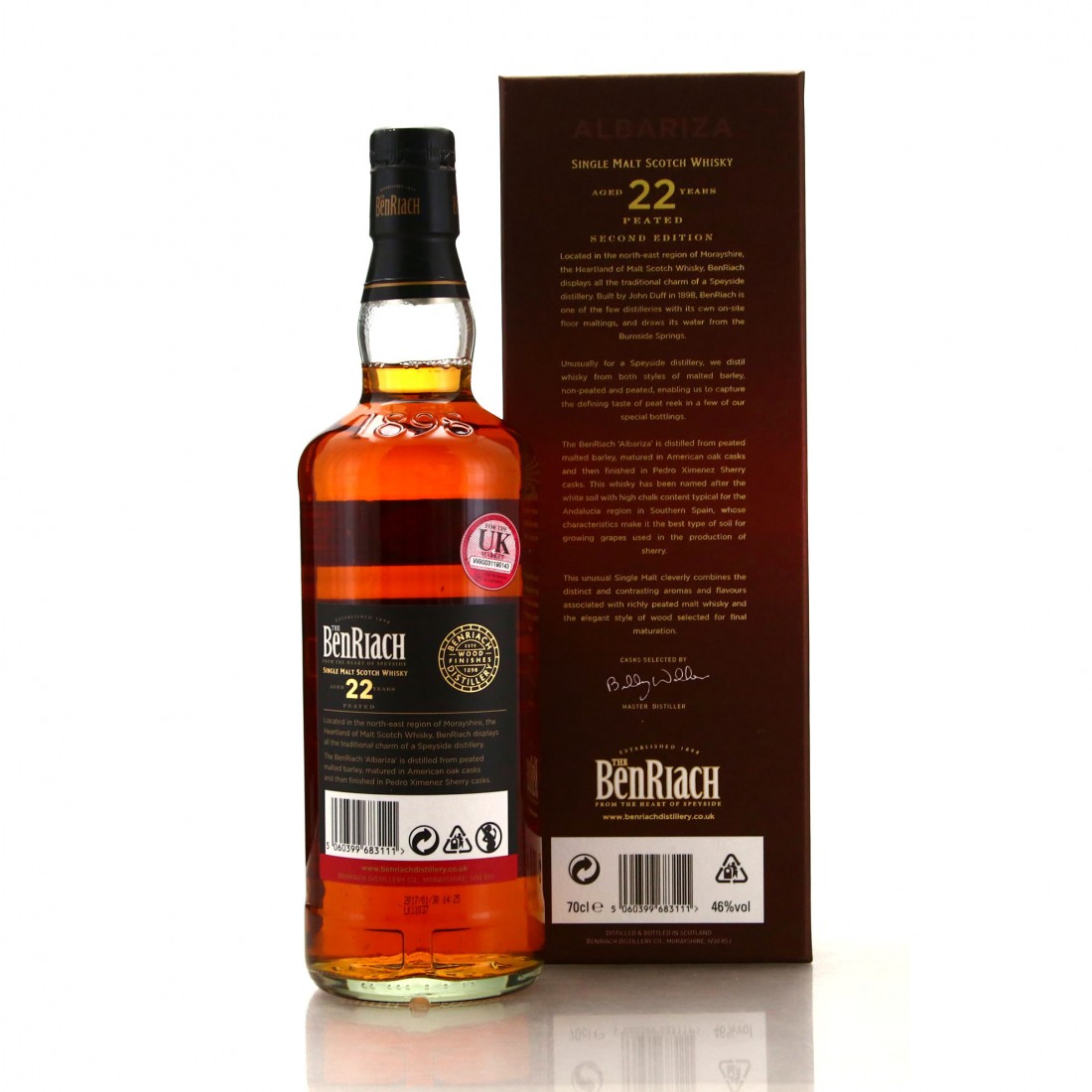 Benriach Albariza 22 Year Old Peated PX Wood Finish | Whisky Auctioneer