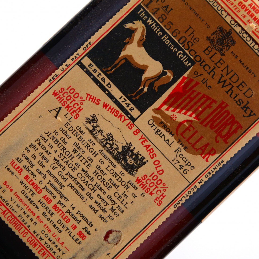 White Horse Scotch Whisky 1940s / US Import | Whisky Auctioneer