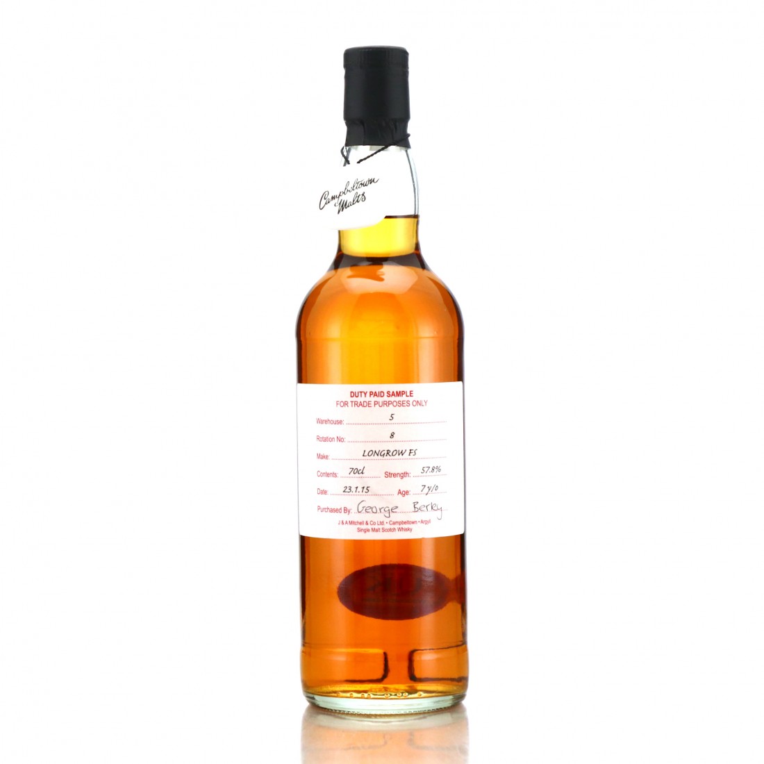 Longrow 2015 Duty Paid Sample 7 Year Old / Fresh Sherry | Whisky Auctioneer