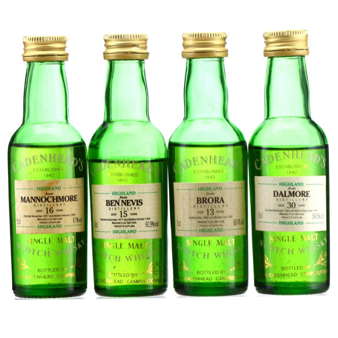 Cadenhead's Miniature x 4 / includes Dalmore 1963 | Whisky Auctioneer