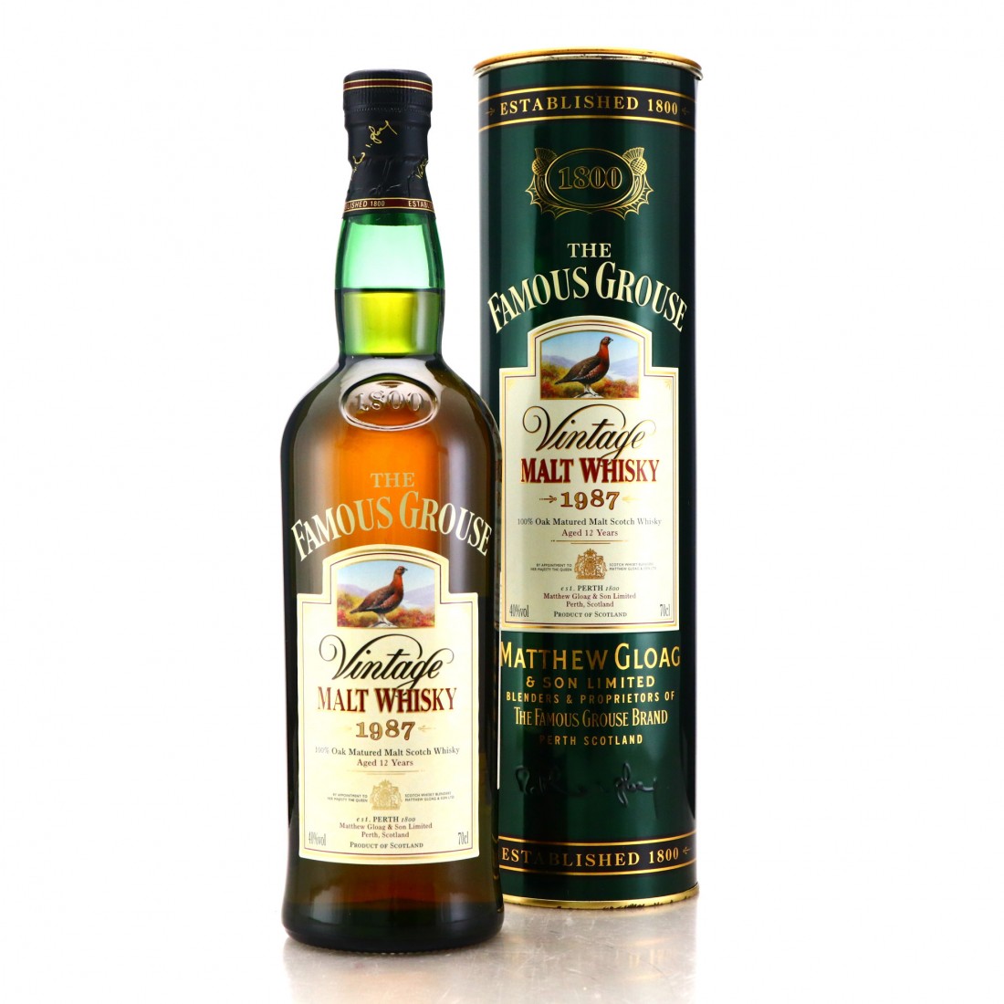 Famous Grouse 1987 Vintage Malt 12 Year Old | Whisky Auctioneer