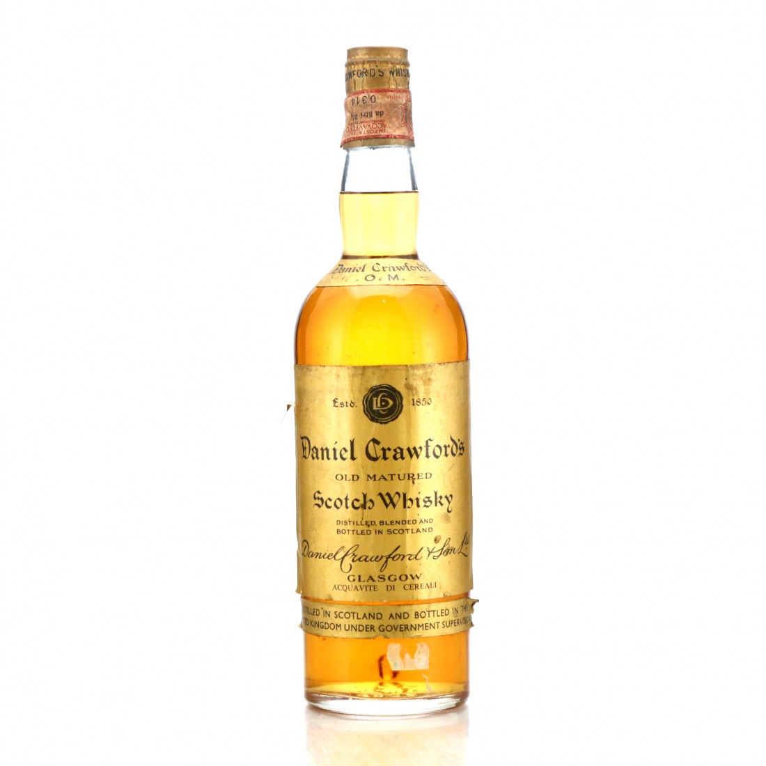 Daniel Crawford's Old Matured Scotch Whisky 1950-60s | Whisky Auctioneer