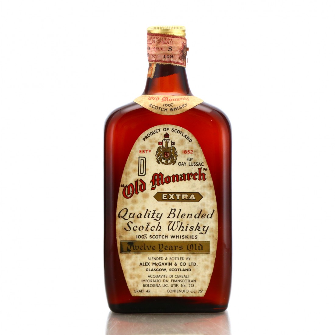 Old Monarch 12 Year Old Extra Scotch Whisky 1970s | Whisky Auctioneer