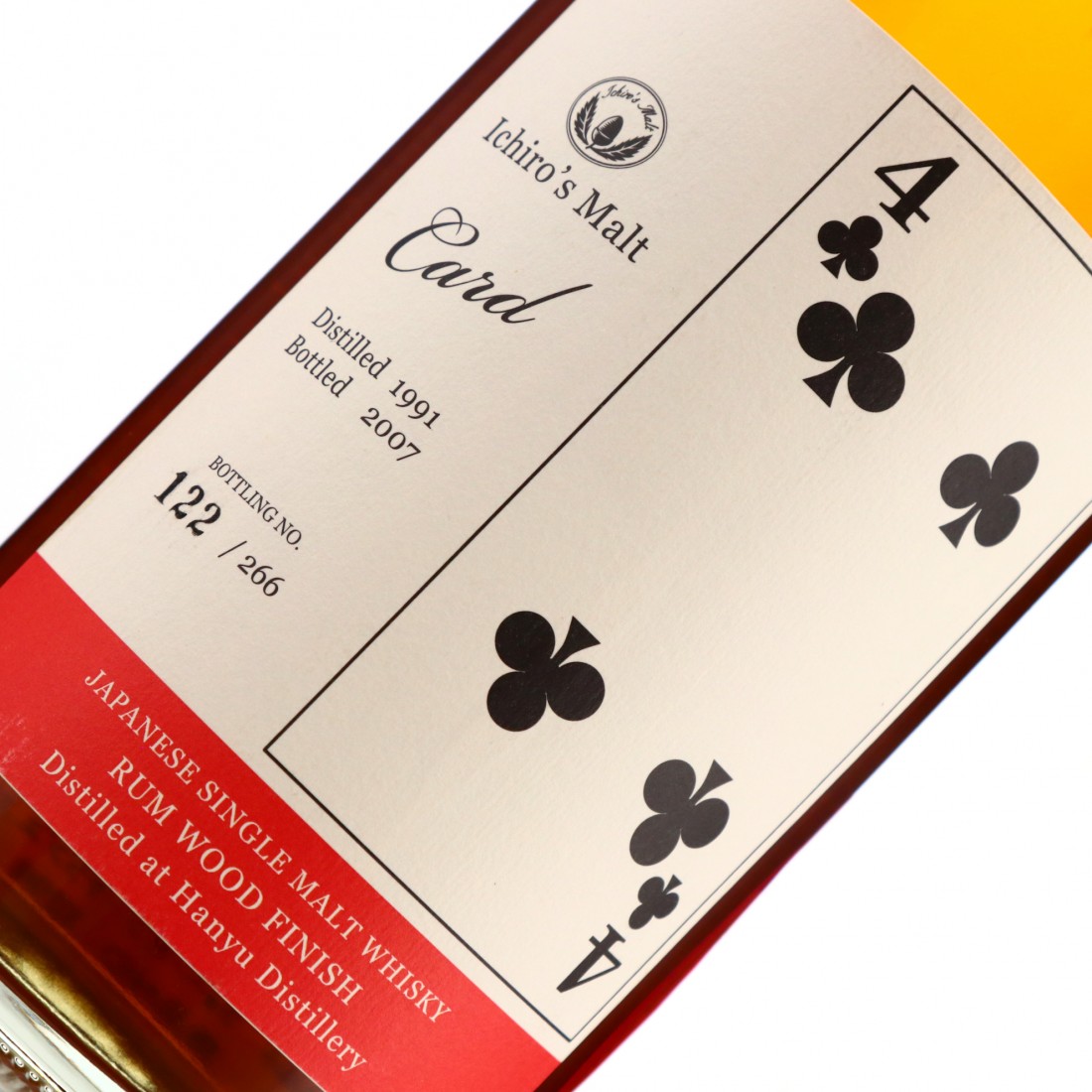 Hanyu 1991 Ichiro's Malt 'Card' #9802 / Four of Clubs | Whisky Auctioneer