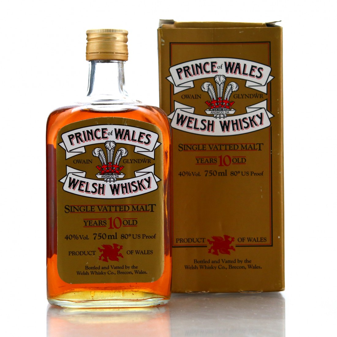 Prince of Wales 10 Year Old Single Vatted Malt Welsh Whisky | Whisky ...