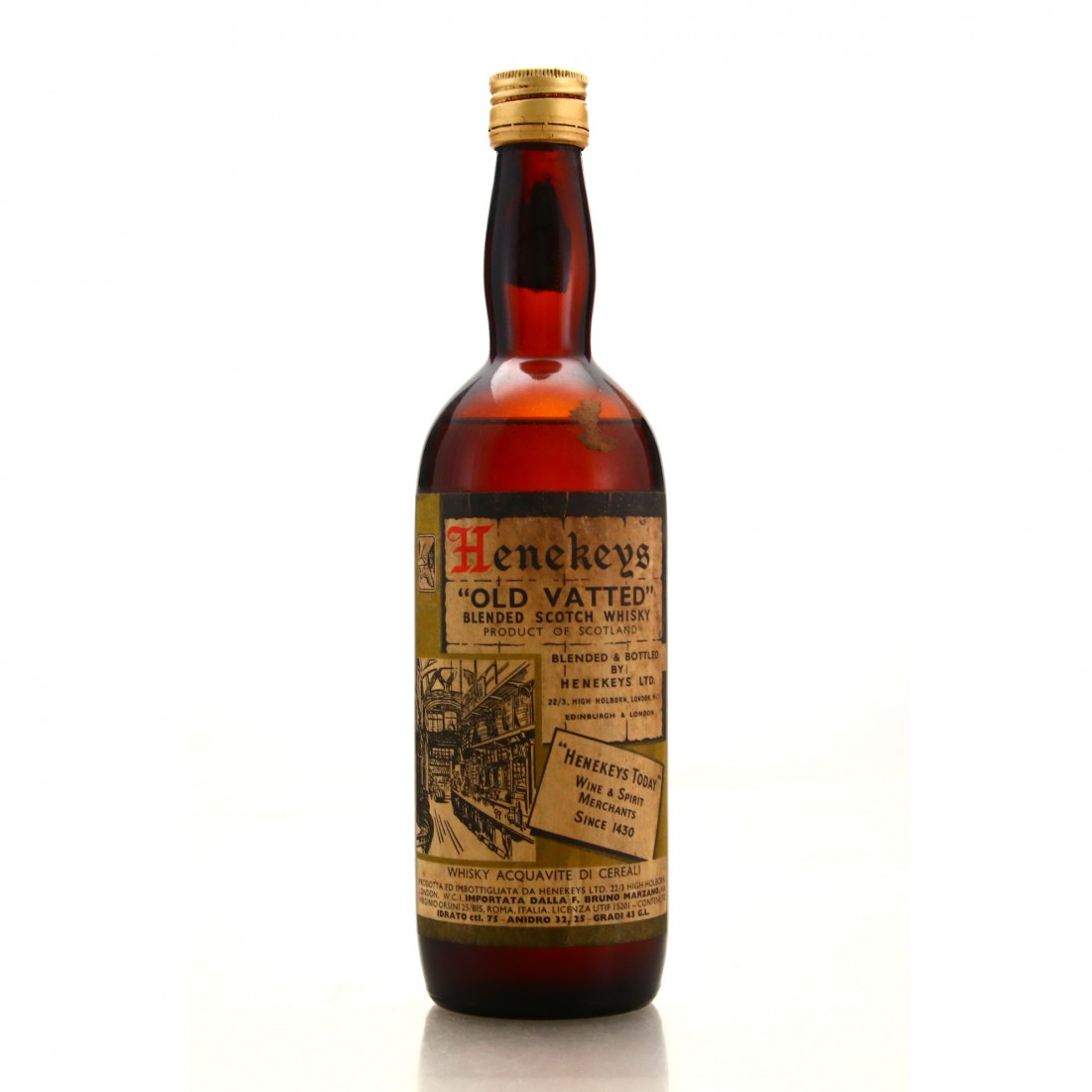 Henekeys Old Vatted Scotch Whisky 1960s | Whisky Auctioneer