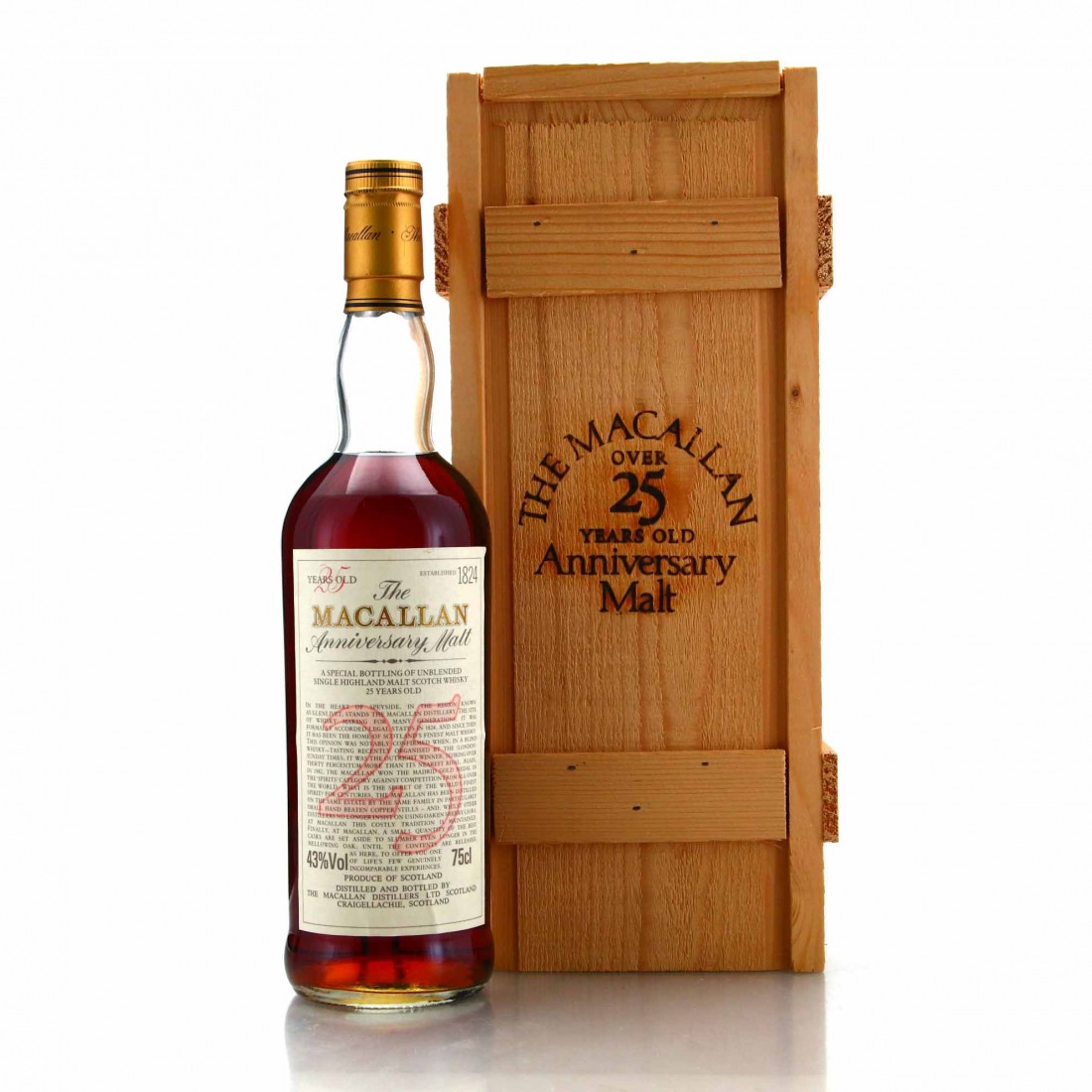 Macallan 25 Year Old Anniversary Malt 1980s Whisky Auctioneer