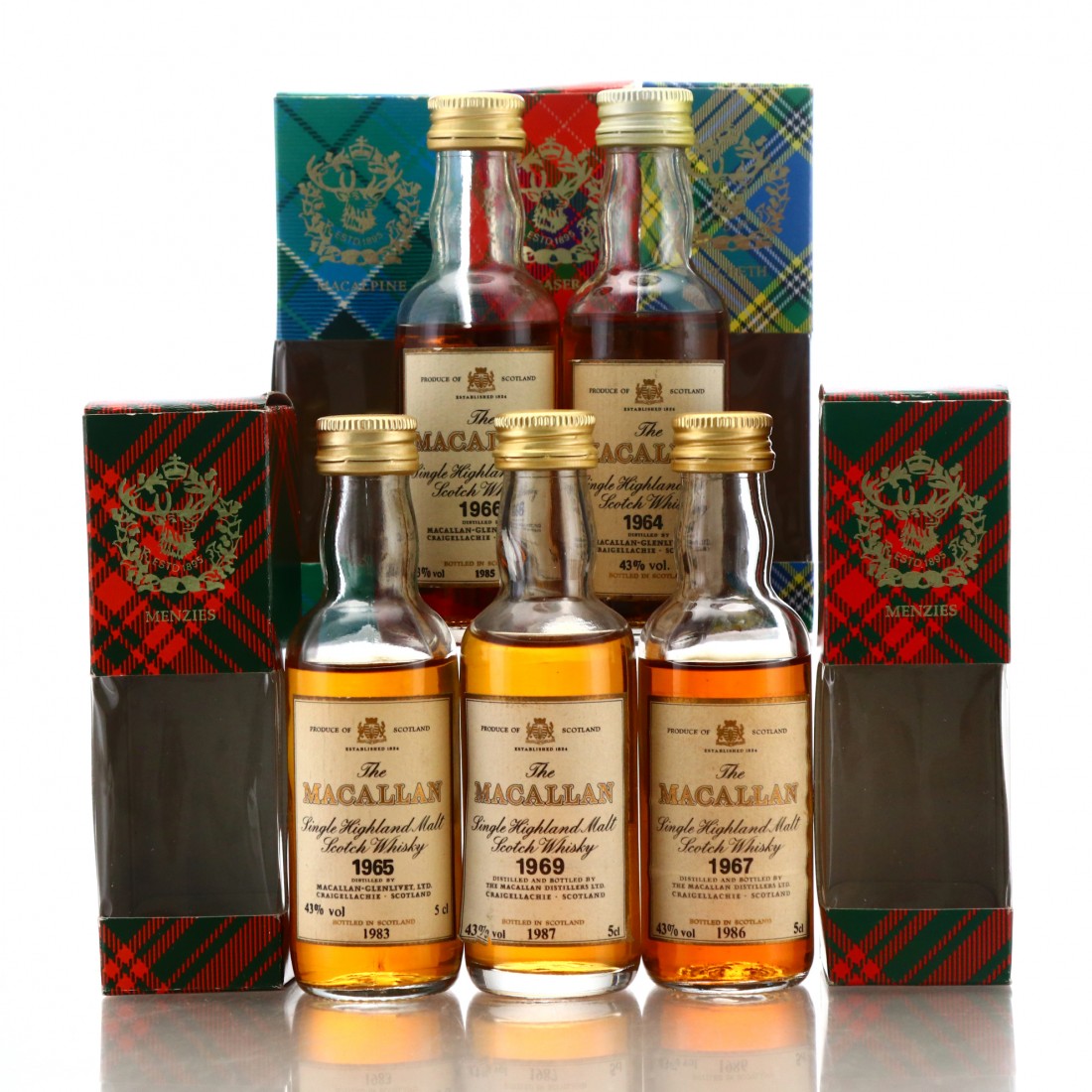 Macallan 1964-1969 18 Year Old Miniature x 5 | Whisky Auctioneer