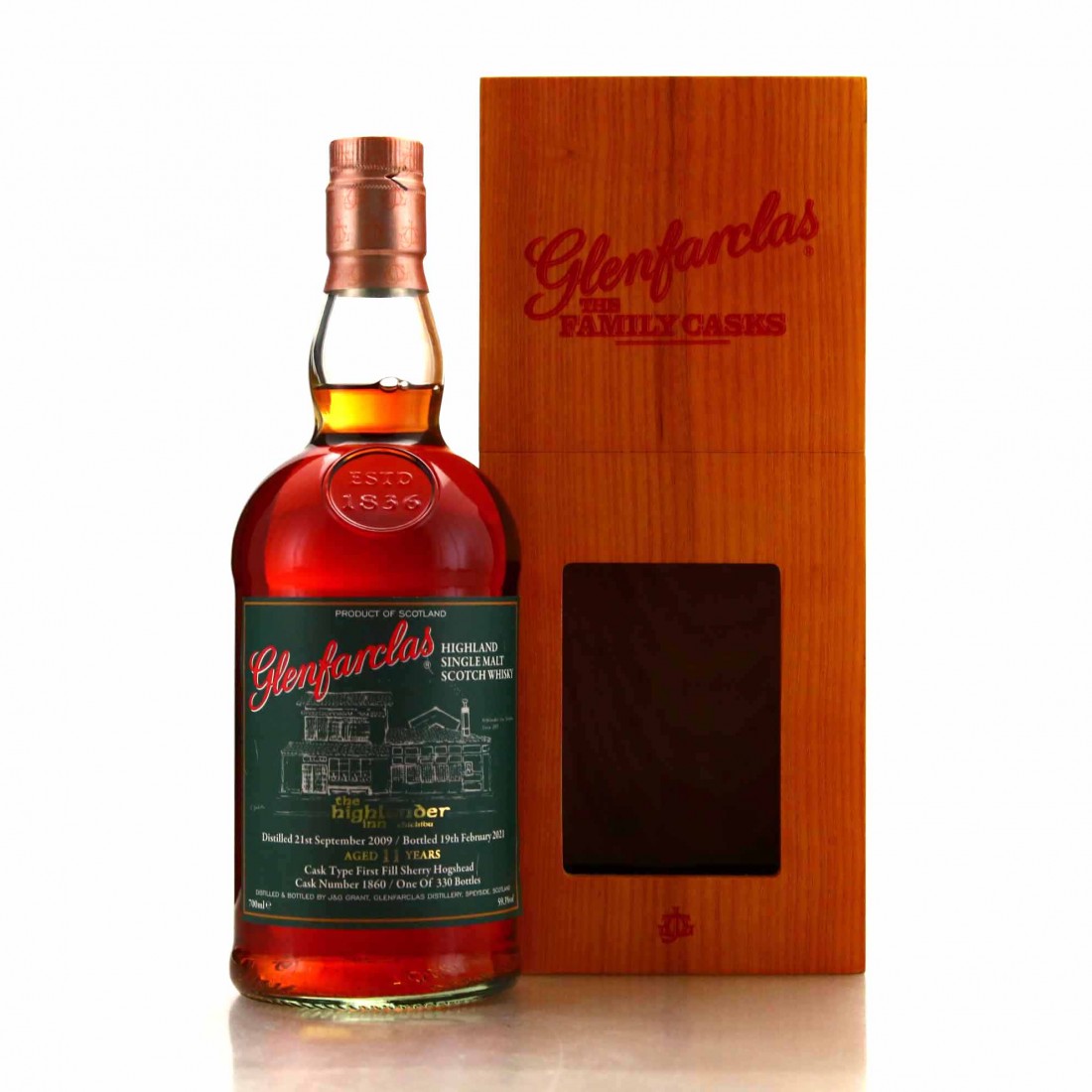 Glenfarclas 2009 Single Sherry Cask 11 Year Old #1860 / Highlander Inn ...