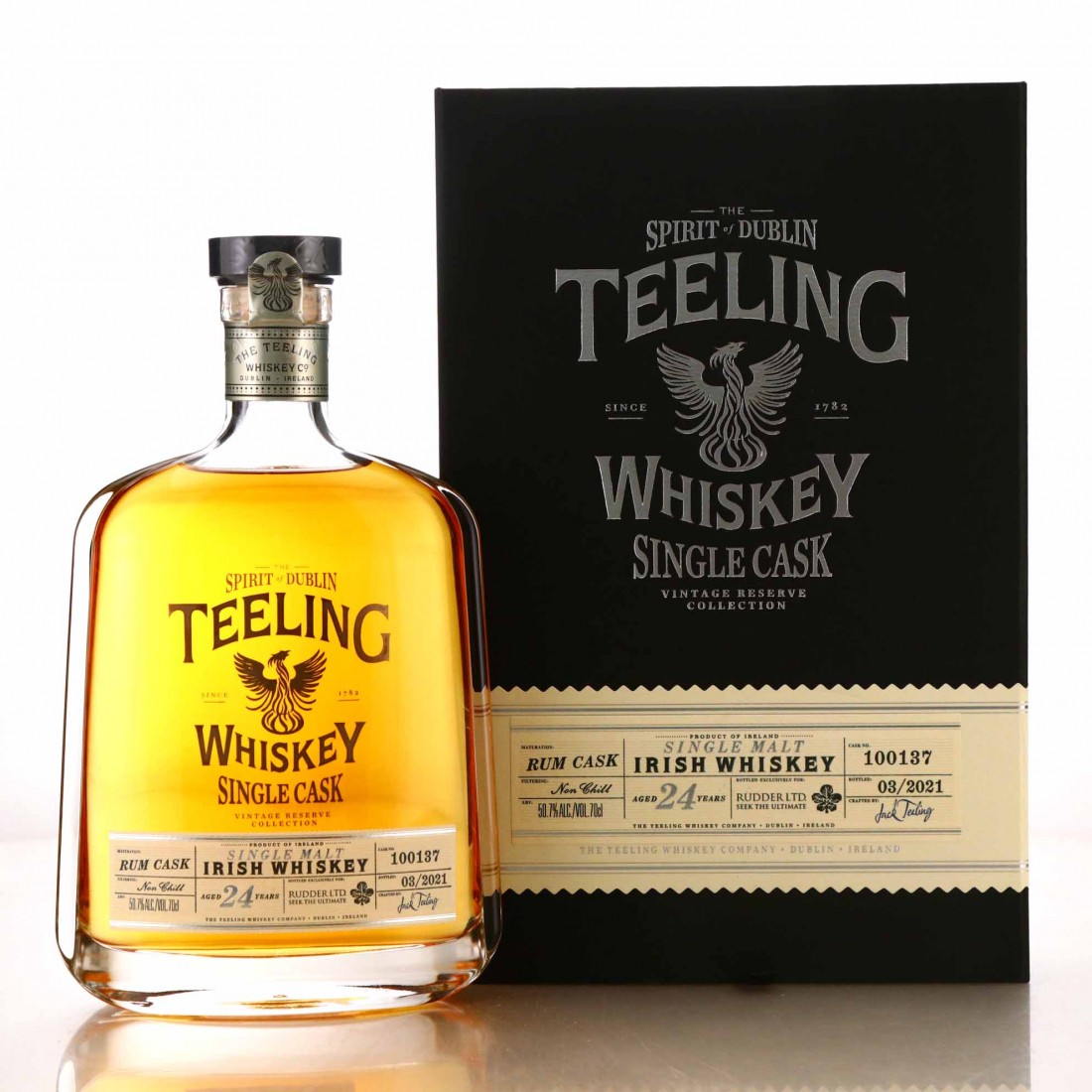 Teeling Whiskey 24 Year Old Single Rum Cask #100137 / Rudder Ltd ...