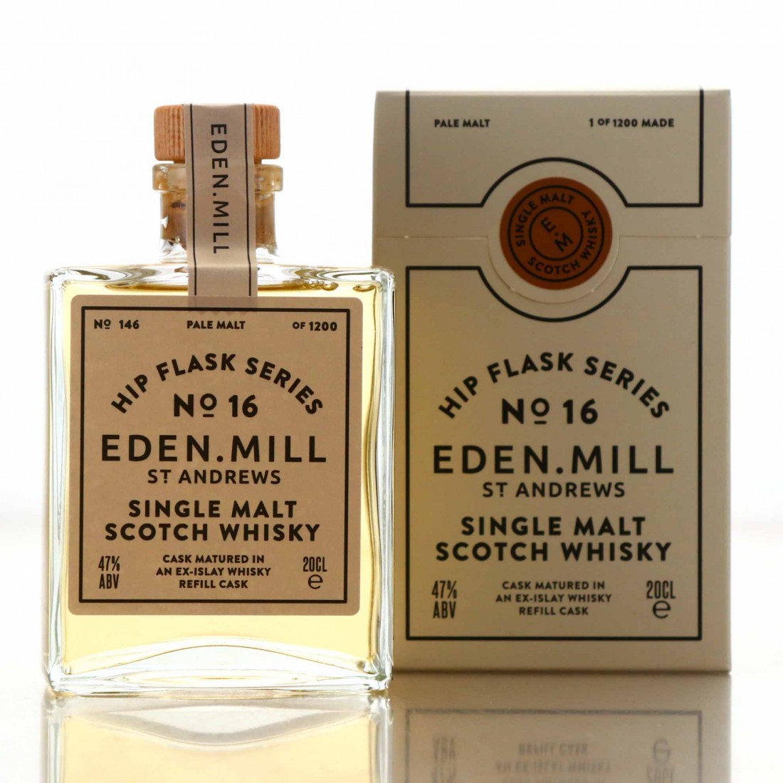 Eden Mill Hip Flask Series No.16 20cl / Pale Malt, ex-Islay Whisky Cask ...