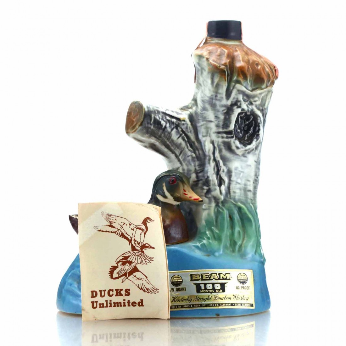 Beam 100 Month Old Kentucky Straight Bourbon Decanter 1970s / Ducks ...