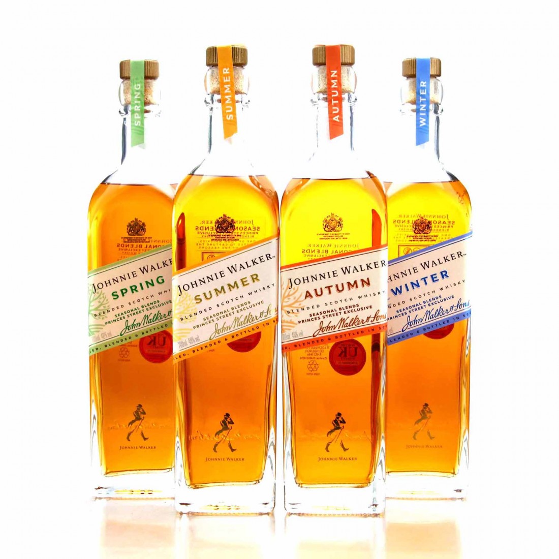 Johnnie Walker Spring, Summer, Autumn & Winter Seasonal Blends 4 x 70cl ...