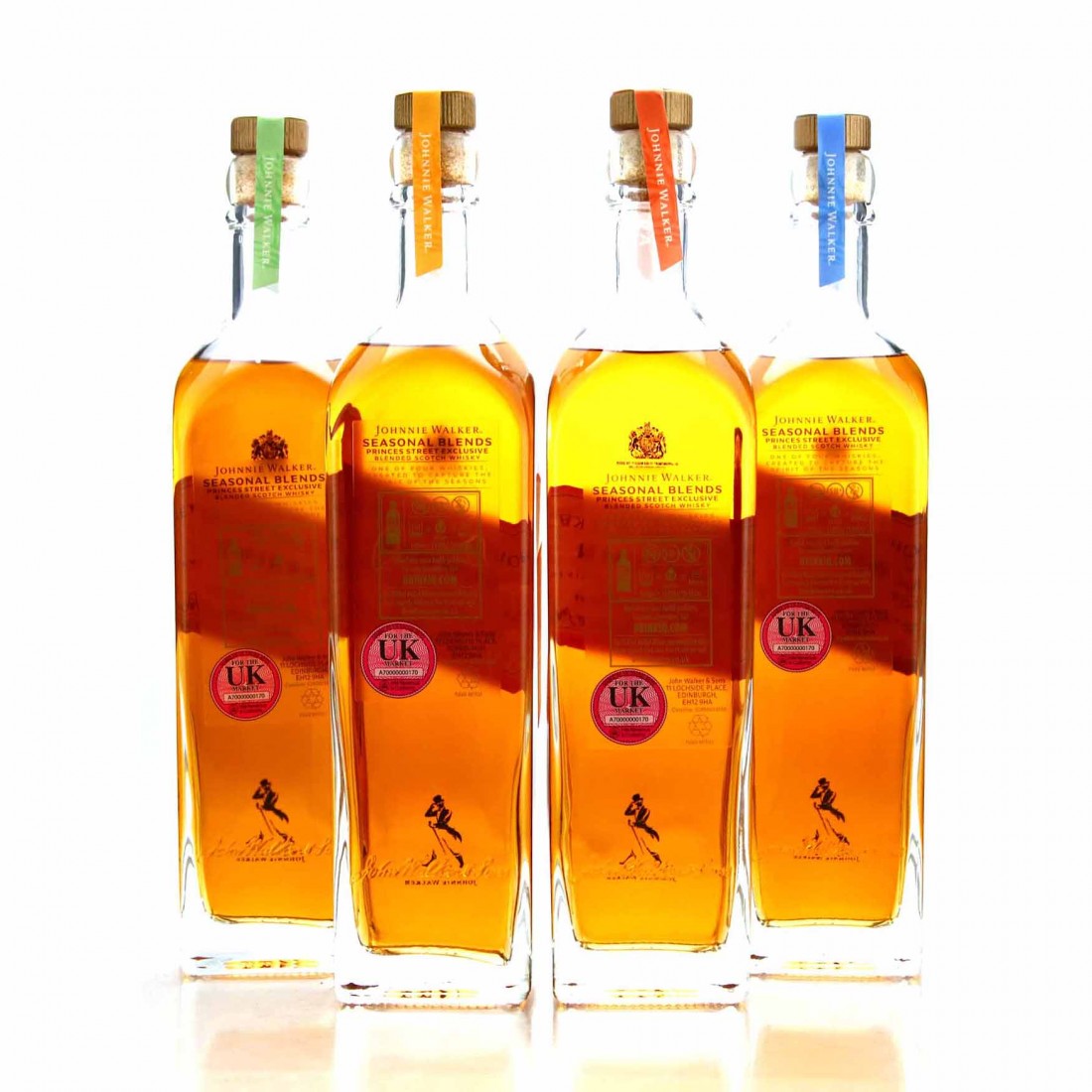 Johnnie Walker Spring, Summer, Autumn & Winter Seasonal Blends 4 x 70cl ...