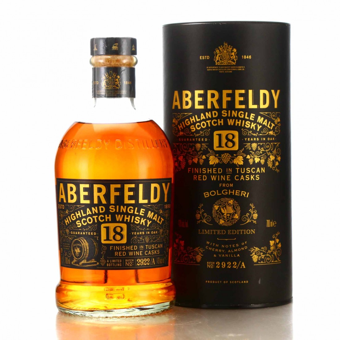 Aberfeldy 18 Year Old Red Wine Finish Batch #2922/A | Whisky Auctioneer Aberfeldy 18 Year Old Red Wine Finish Batch #2922/A | Whisky Auctioneer