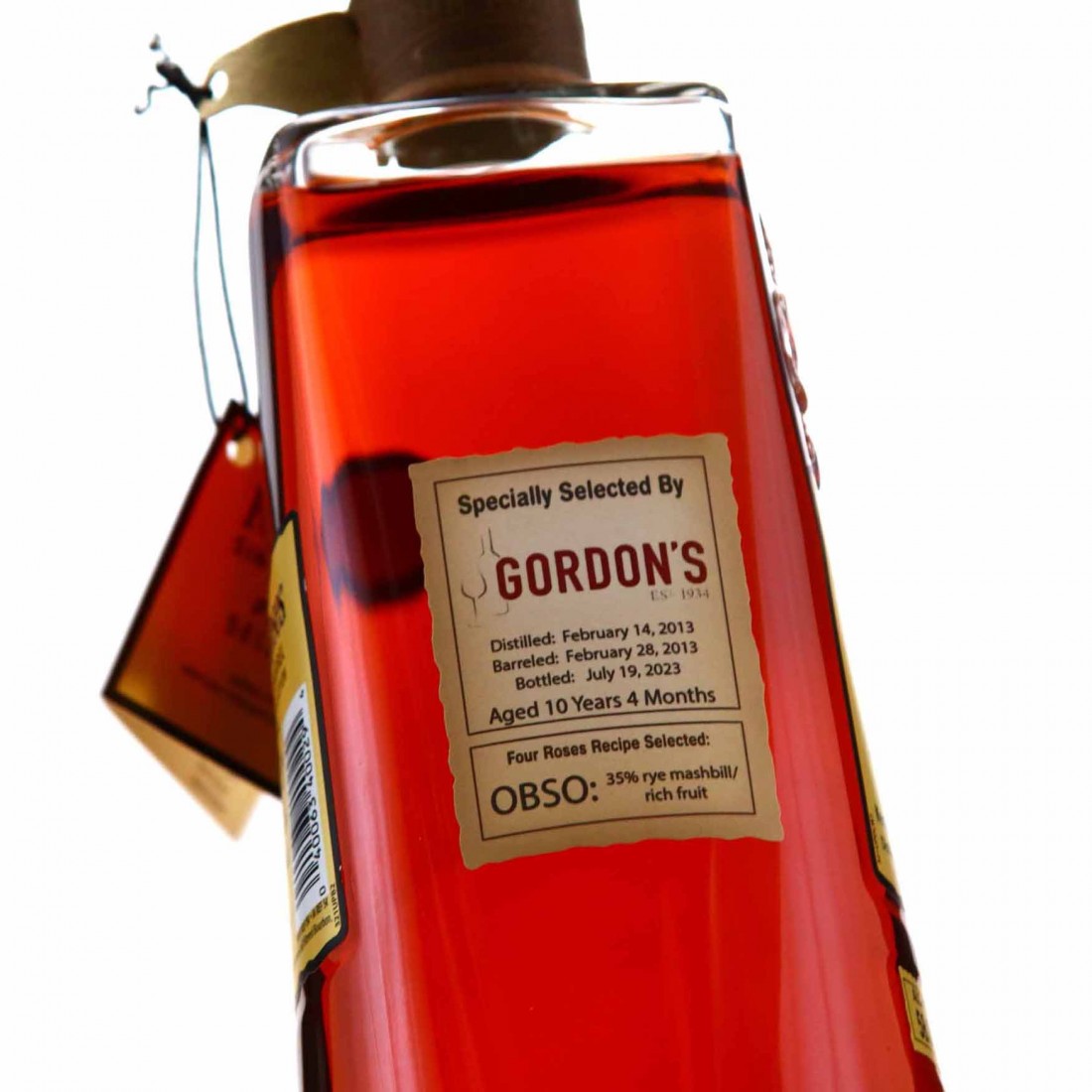 Four Roses 2013 Single Barrel 10 Year Old #47-2G 'OBSO' / Gordon's ...