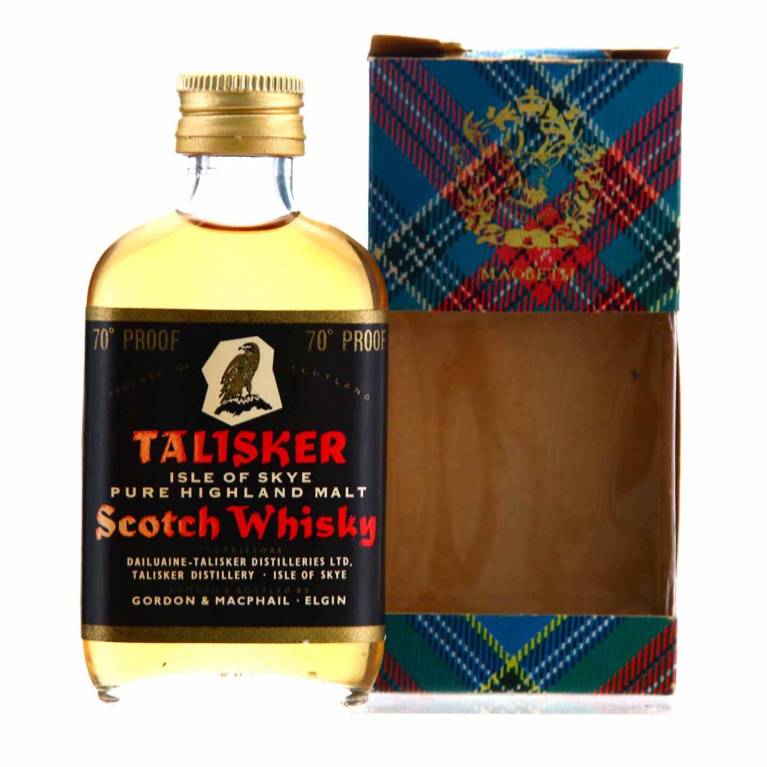 Talisker Gordon and MacPhail 70 Proof Miniature 1970s | Whisky Auctioneer