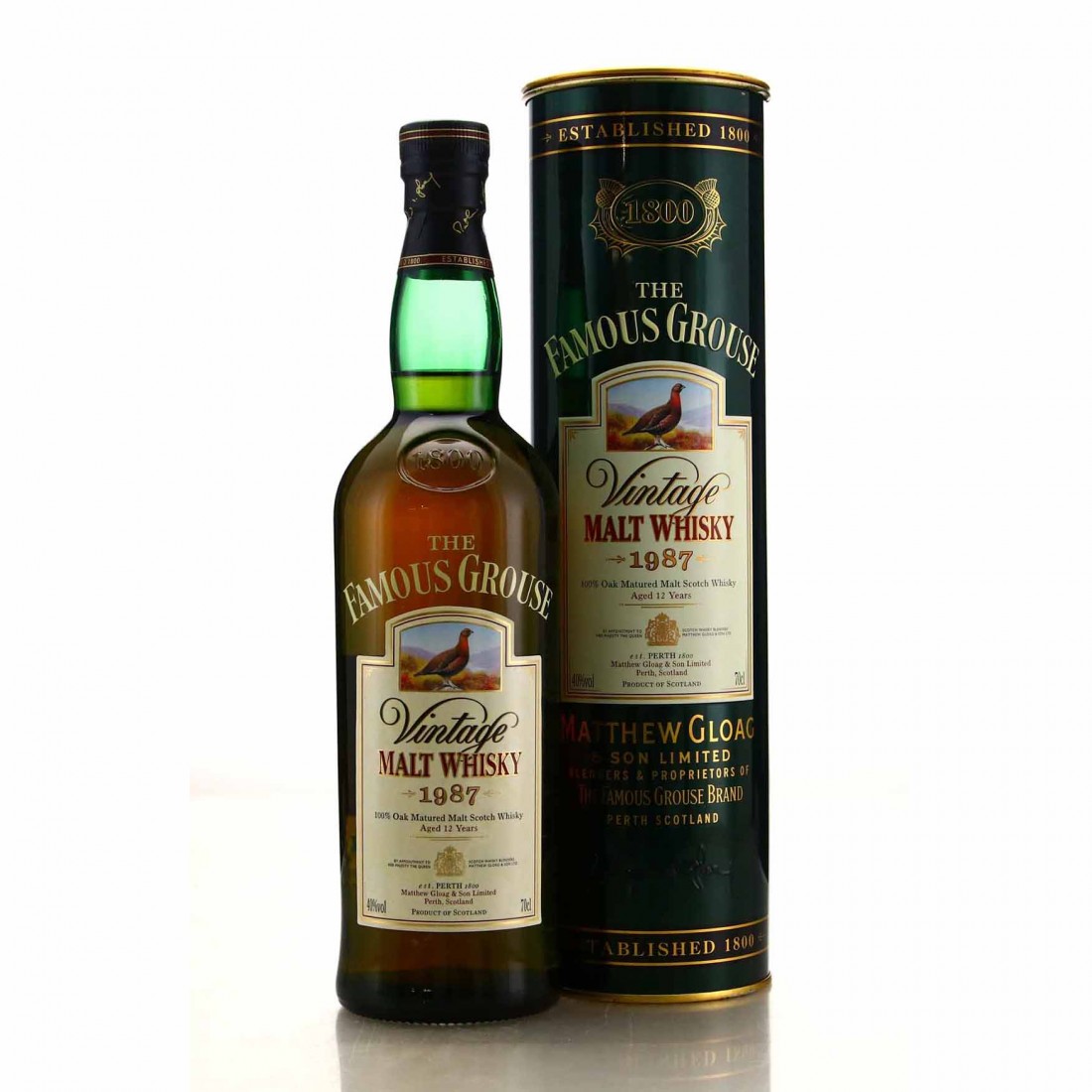 Famous Grouse 1987 Vintage Malt 12 Year Old | Whisky Auctioneer