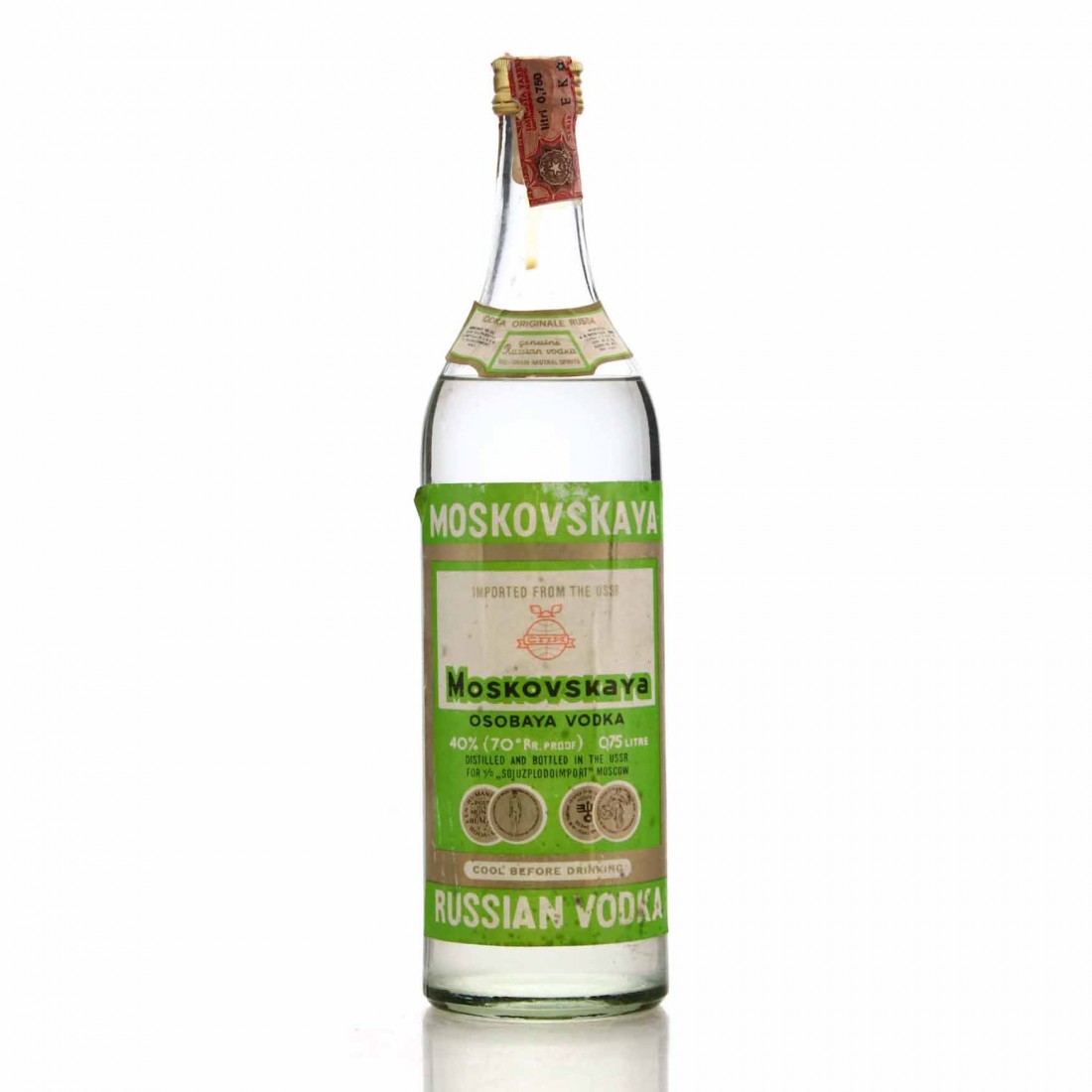 Moskovskaya Russian Vodka 1980s Whisky Auctioneer