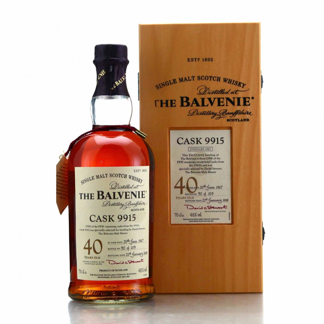 Balvenie 1967 Single Cask 40 Year Old #9915 | Whisky Auctioneer