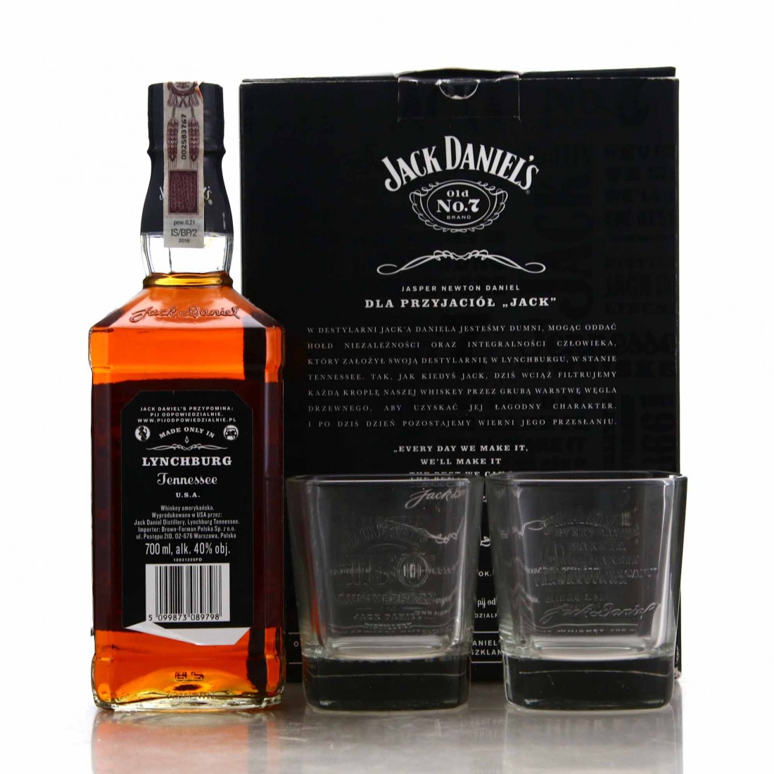 Jack Daniel's Old No.7 Brand 80 Proof 150th Anniversary Gift Pack 70cl ...