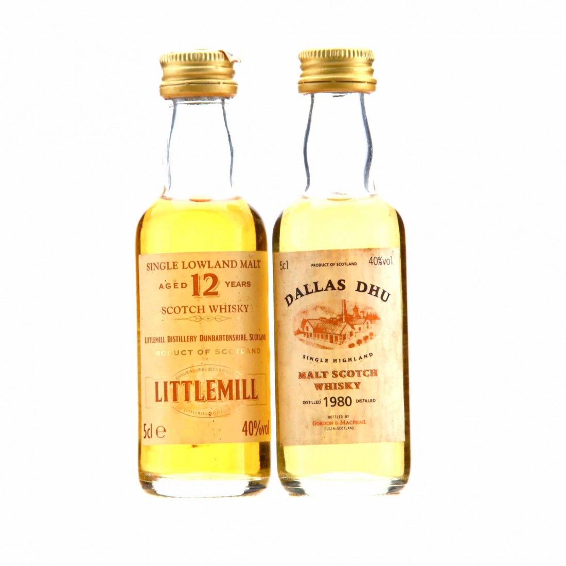 Littlemill & Dallas Dhu Miniature x 2 | Whisky Auctioneer