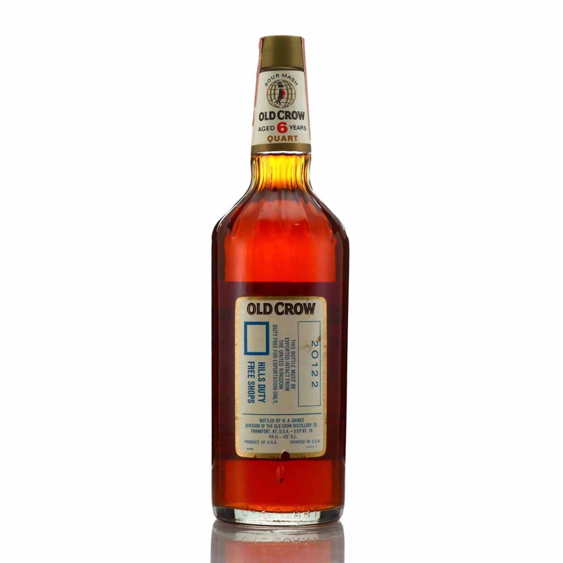 Old Crow 6 Year Old Kentucky Straight Bourbon 1976 | Whisky Auctioneer