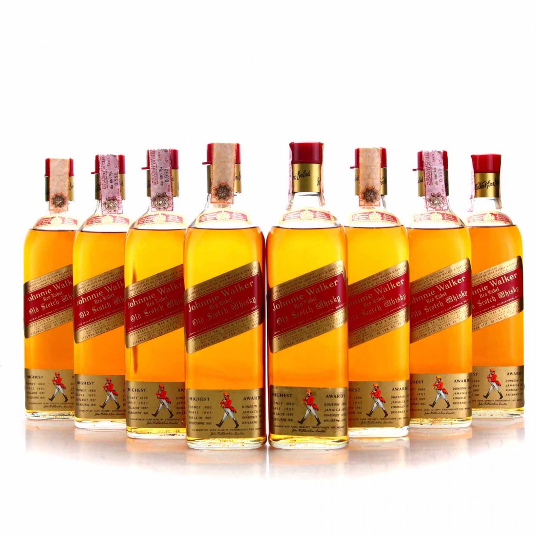 Johnnie Walker Red Label 8 x 75cl 1970s / Case - Wax & Vitale Import ...