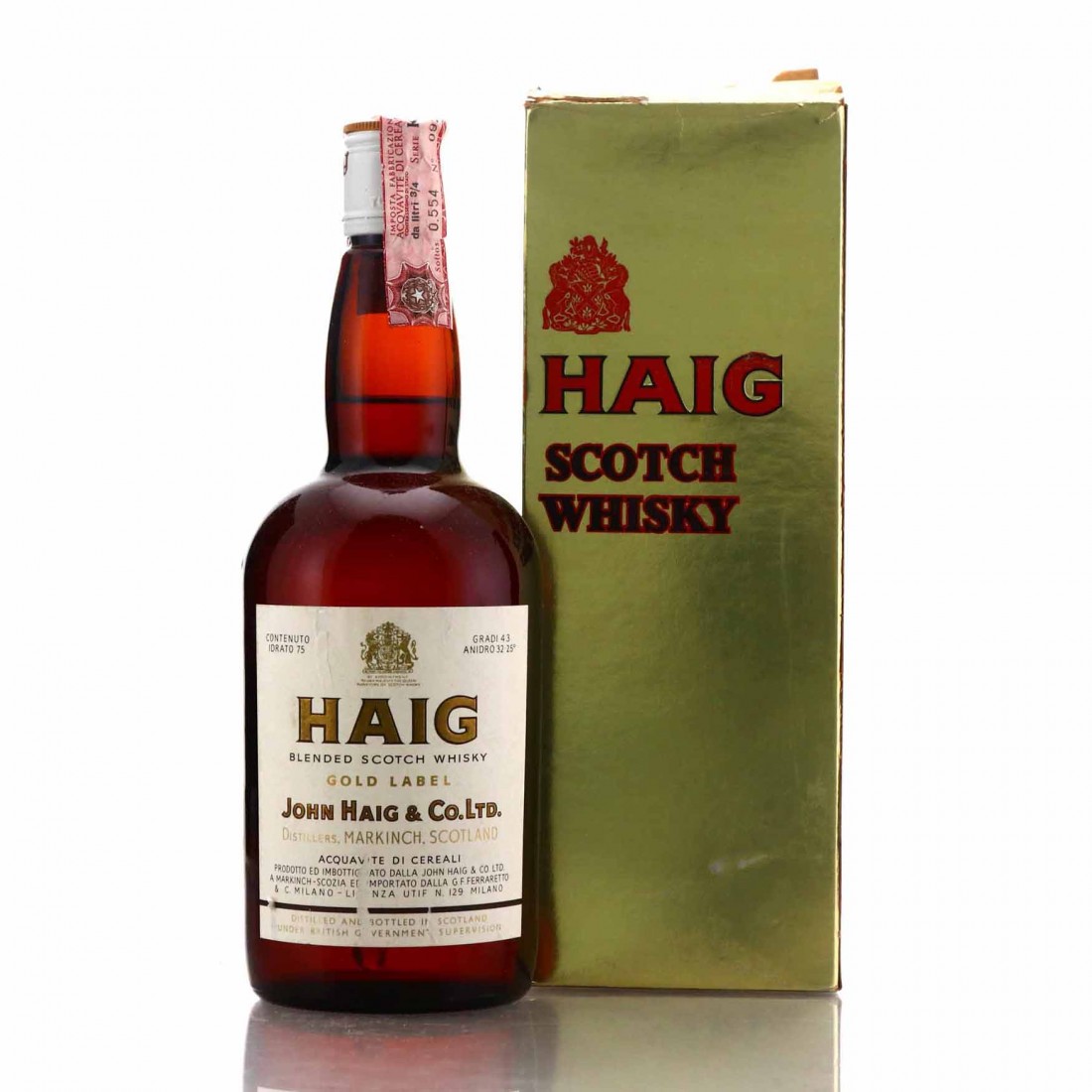 Haig's Gold Label Scotch Whisky 1970s / Ferraretto Import | Whisky Auctioneer