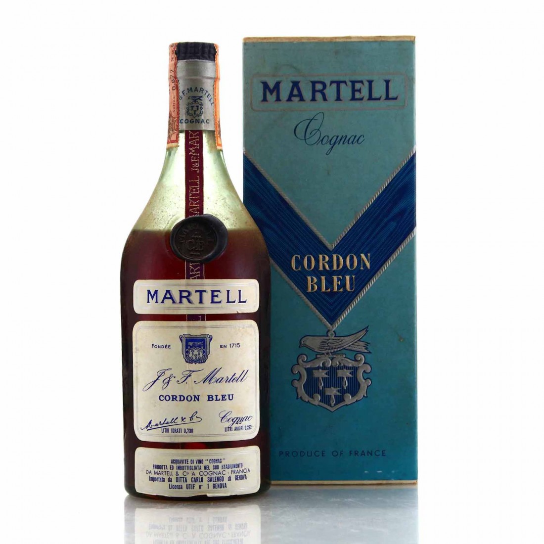Martell Cordon Bleu Cognac 1960s / Italian Import | Whisky Auctioneer