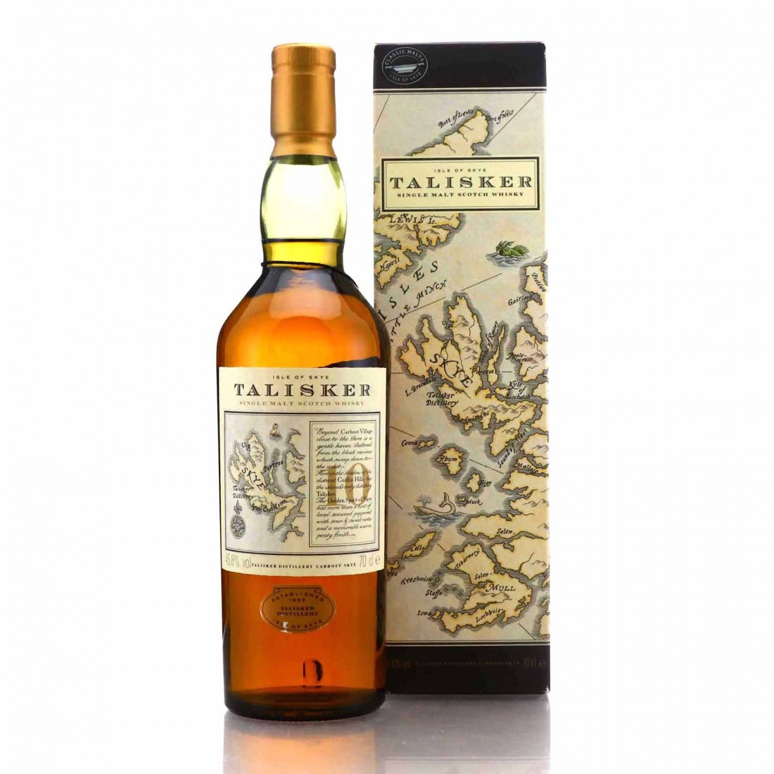Talisker 10 Year Old Map Label 1990s | Whisky Auctioneer