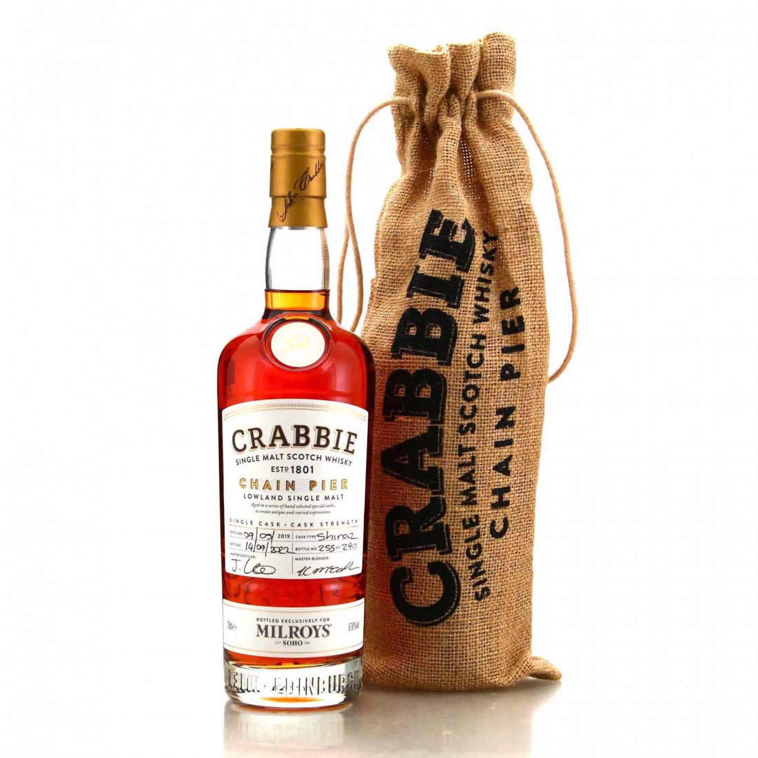 Chain Pier 2019 Single Shiraz Cask / Milroys of Soho | Whisky Auctioneer