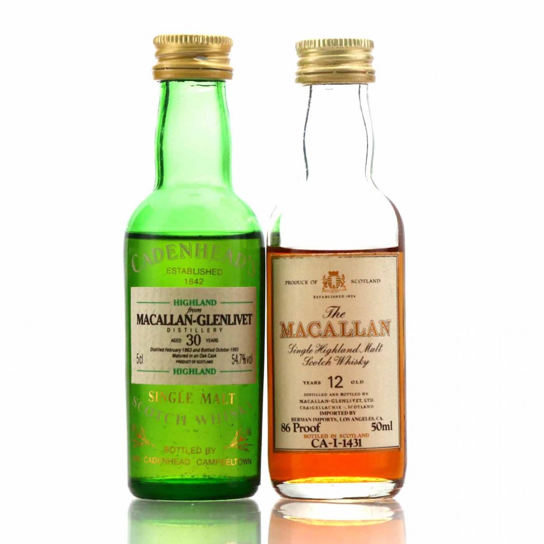 Macallan Miniature x 2 / Includes 30 Year Old | Whisky Auctioneer