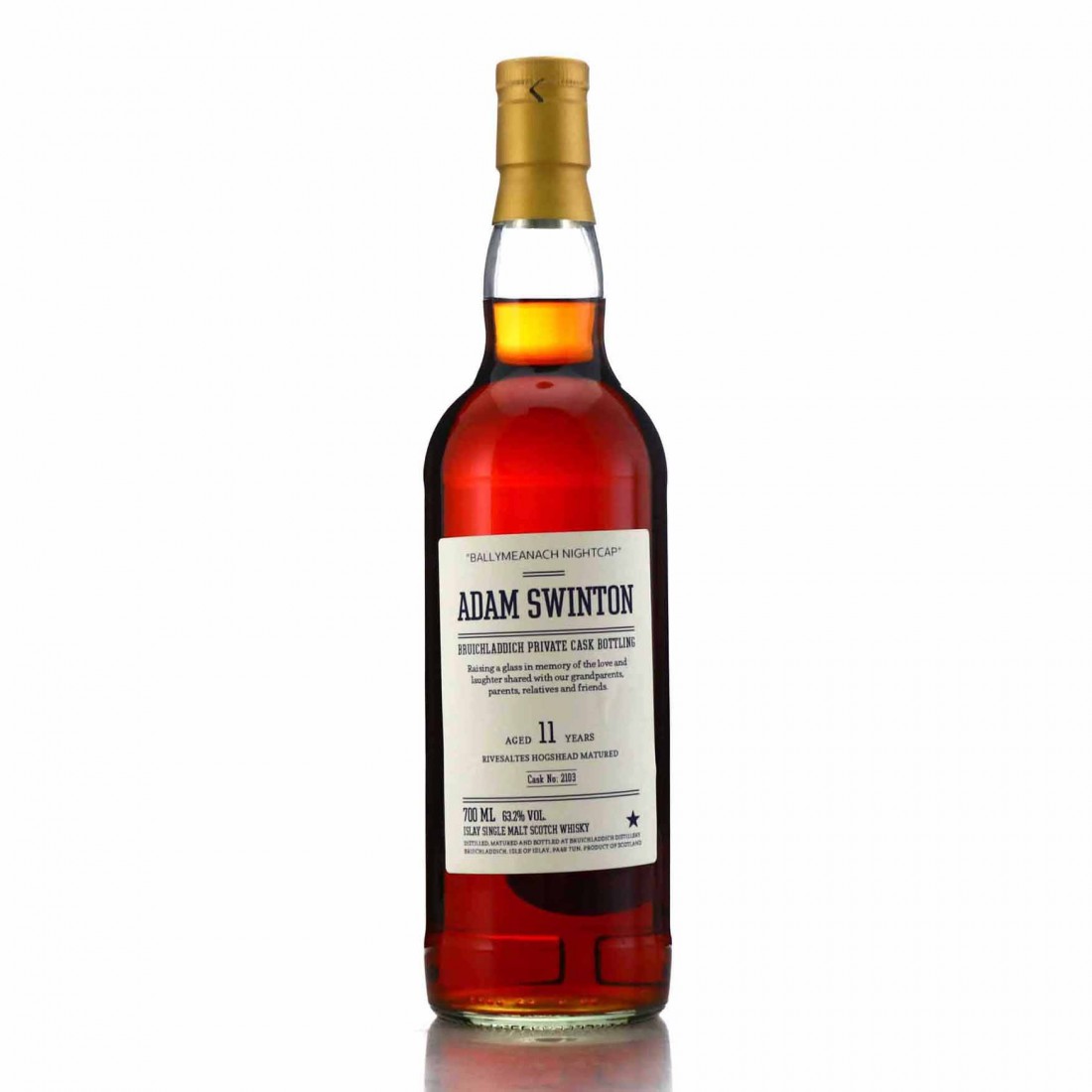 Bruichladdich 11 Year Old Private Cask #2103 / Adam Swinton | Whisky ...