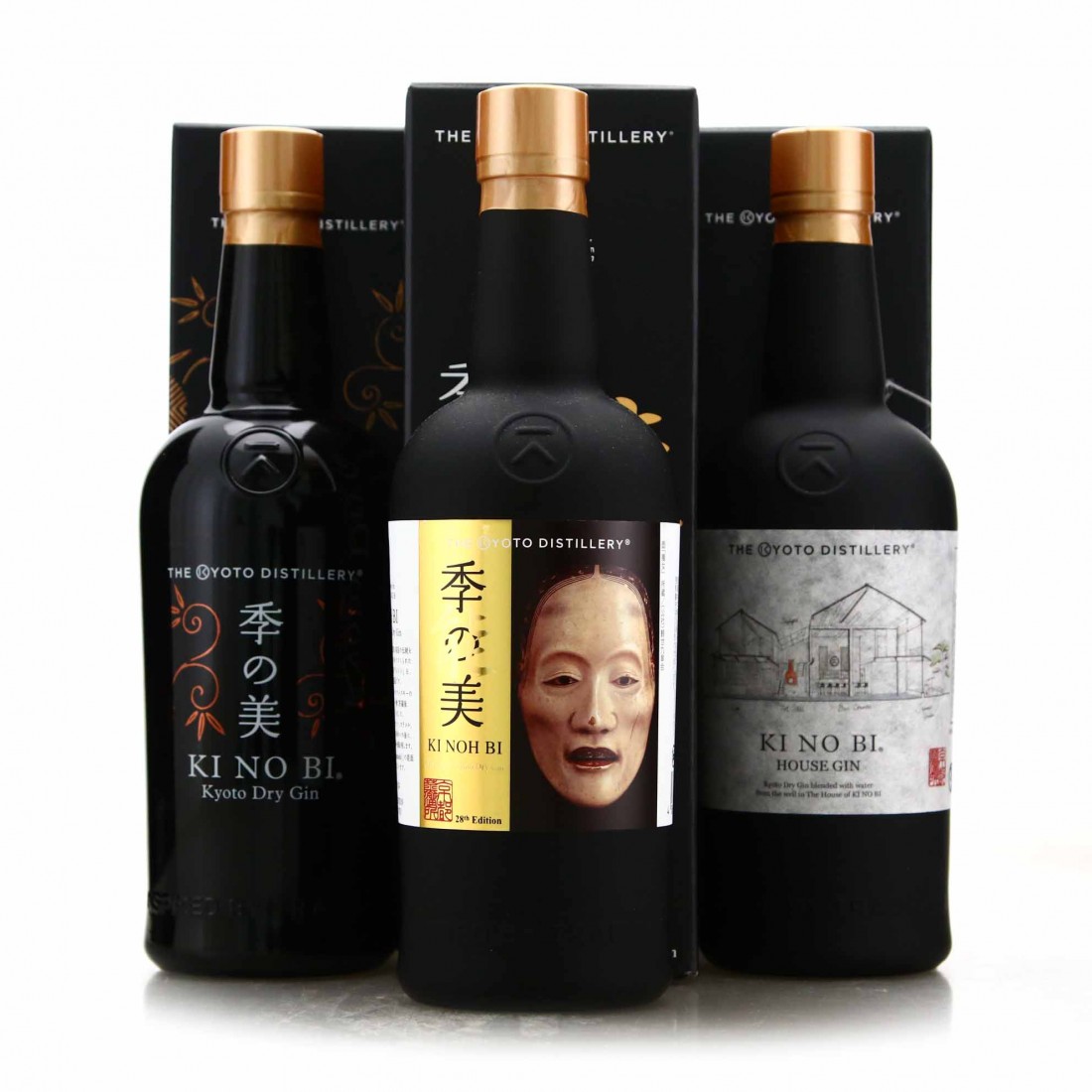 Kyoto Ki No Bi Dry Gin 3 x 70cl Gift Set / includes Ki Noh Bi 28th ...