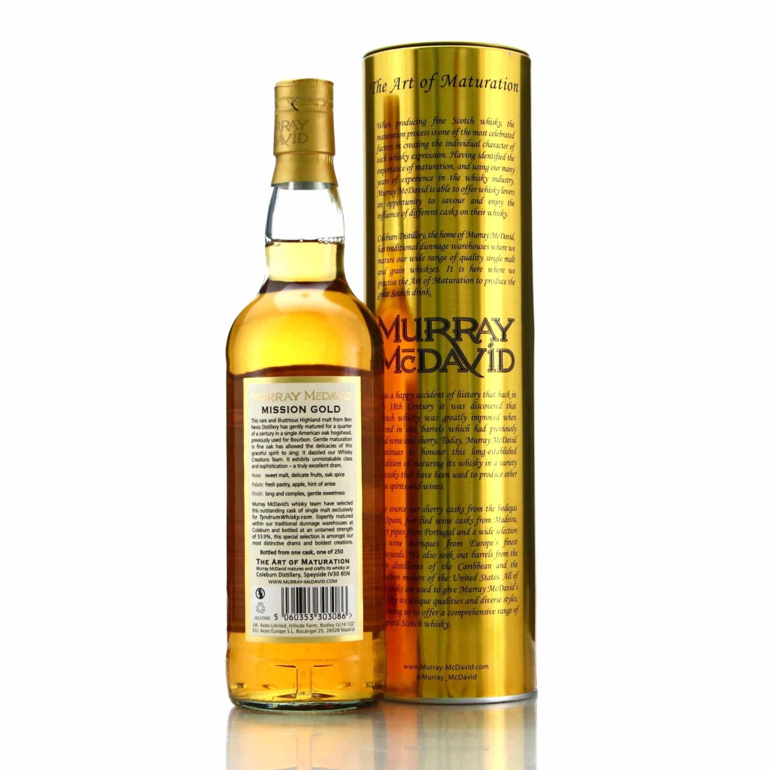 Ben Nevis 1996 Murray McDavid 25 Year Old Mission Gold / Tyndrum Whisky ...