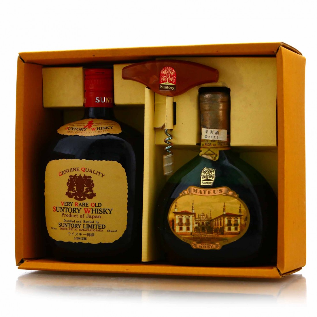 Suntory Gift Set 1980s / Including Very Rare Old 76cl and Mateus Wine ...