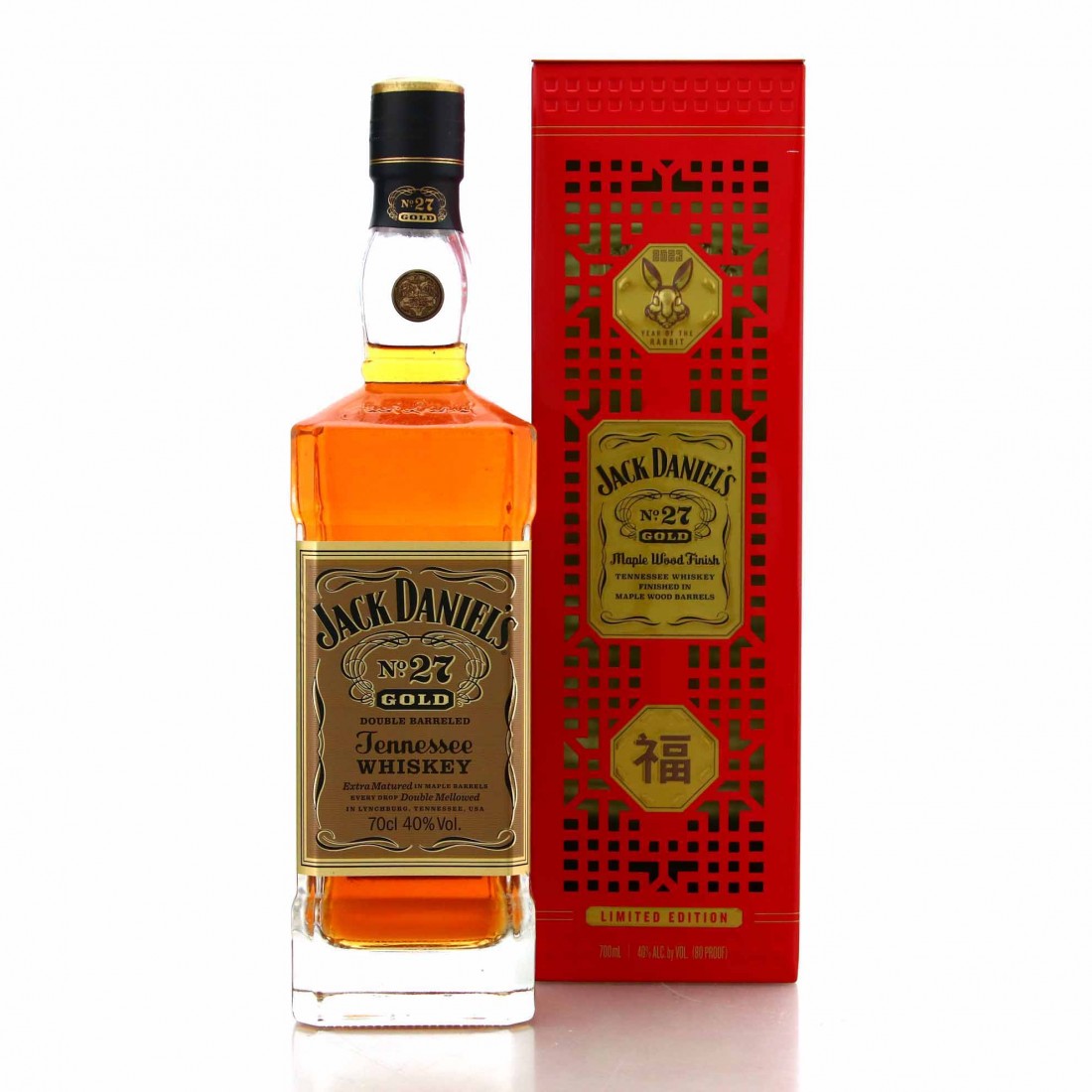 Jack Daniel's No.27 Gold Maple Wood Finish 70cl / Year of the Rabbit ...