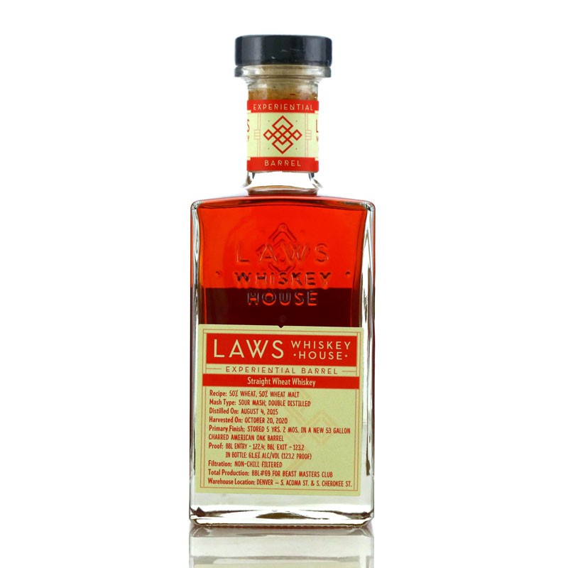 Laws Whisky House 2015 Experiential Barrel Straight Wheat Whisky ...