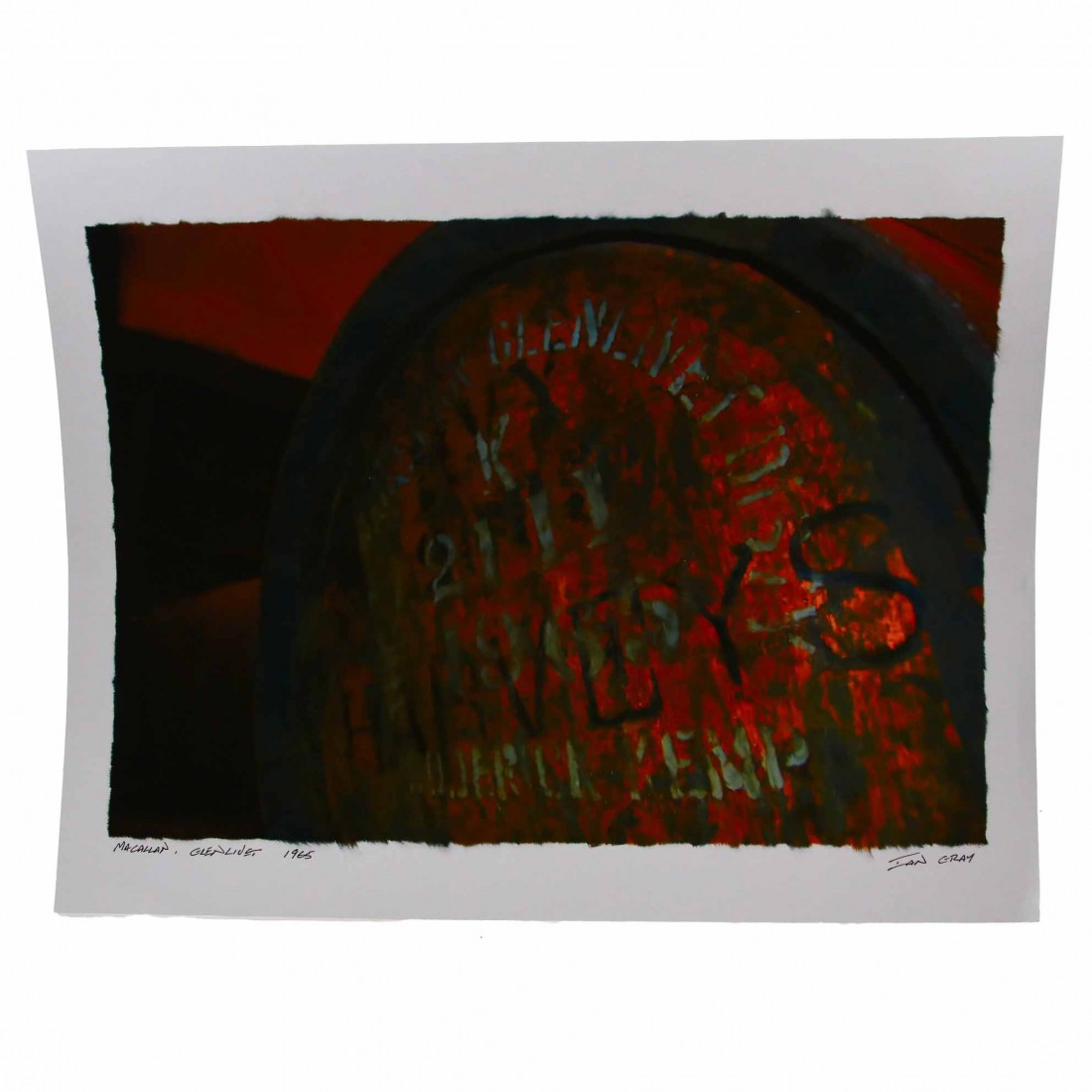 Print: Macallan, Glenlivet 1965 - Hand Signed by Artist Ian Gray ...
