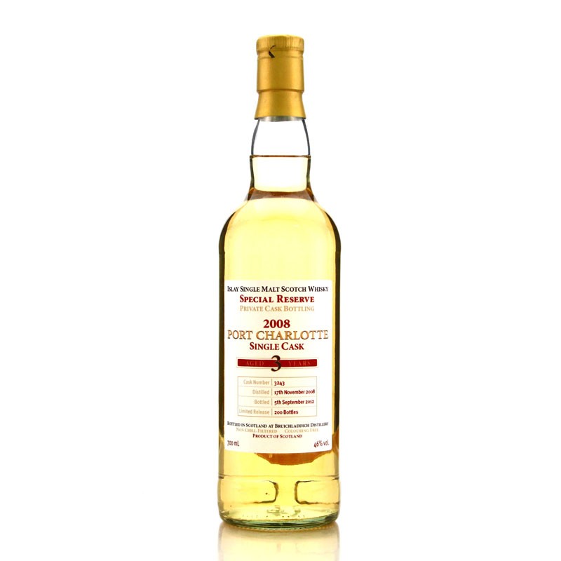 Port Charlotte 2008 Private Cask 3 Year Old #3243 | Whisky Auctioneer