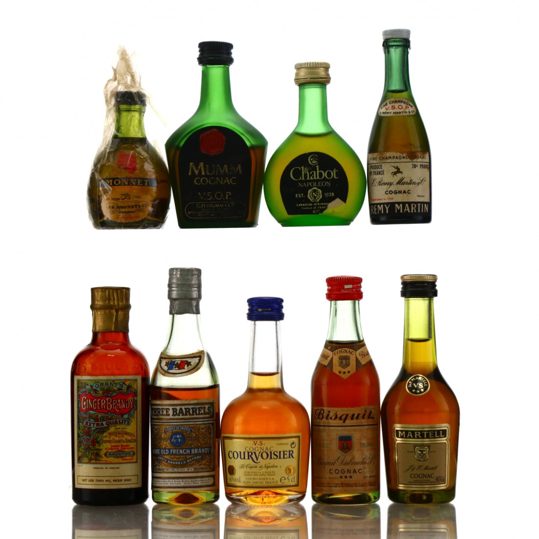 Cognac and Brandy Miniature x 9 | Whisky Auctioneer