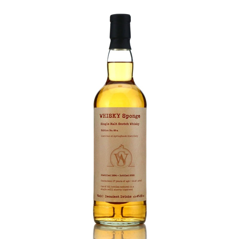 Springbank 1994 Whisky Sponge 27 Year Old Edition No.60a | Whisky ...