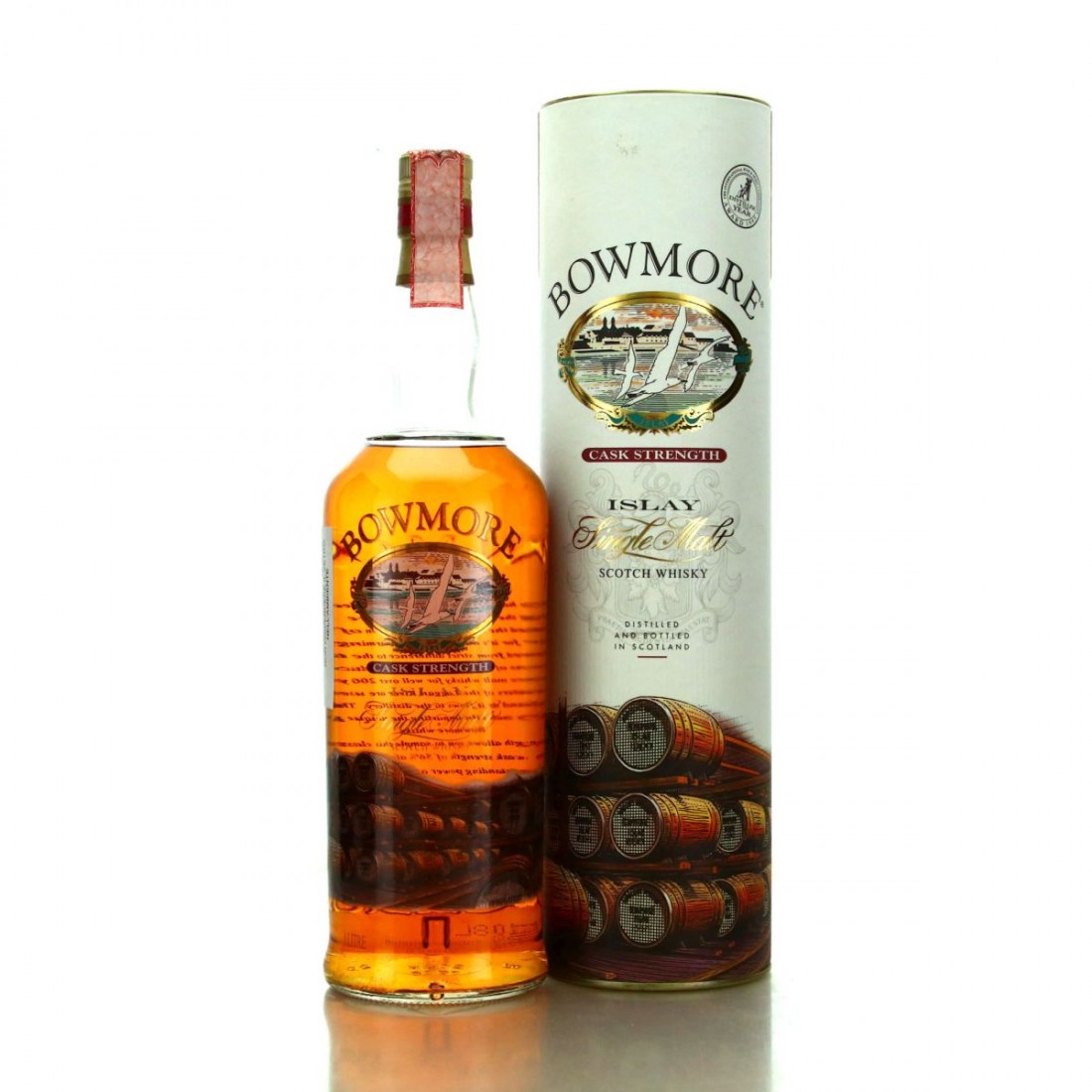 Bowmore Cask Strength Screen Print 1 Litre 1990s | Whisky Auctioneer