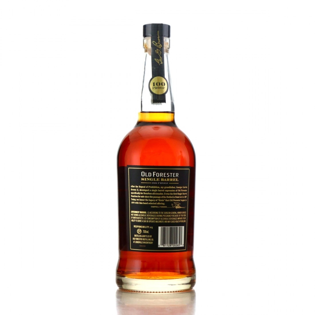 Old Forester Single Barrel / Albertsons Vons Pavillions | Whisky Auctioneer