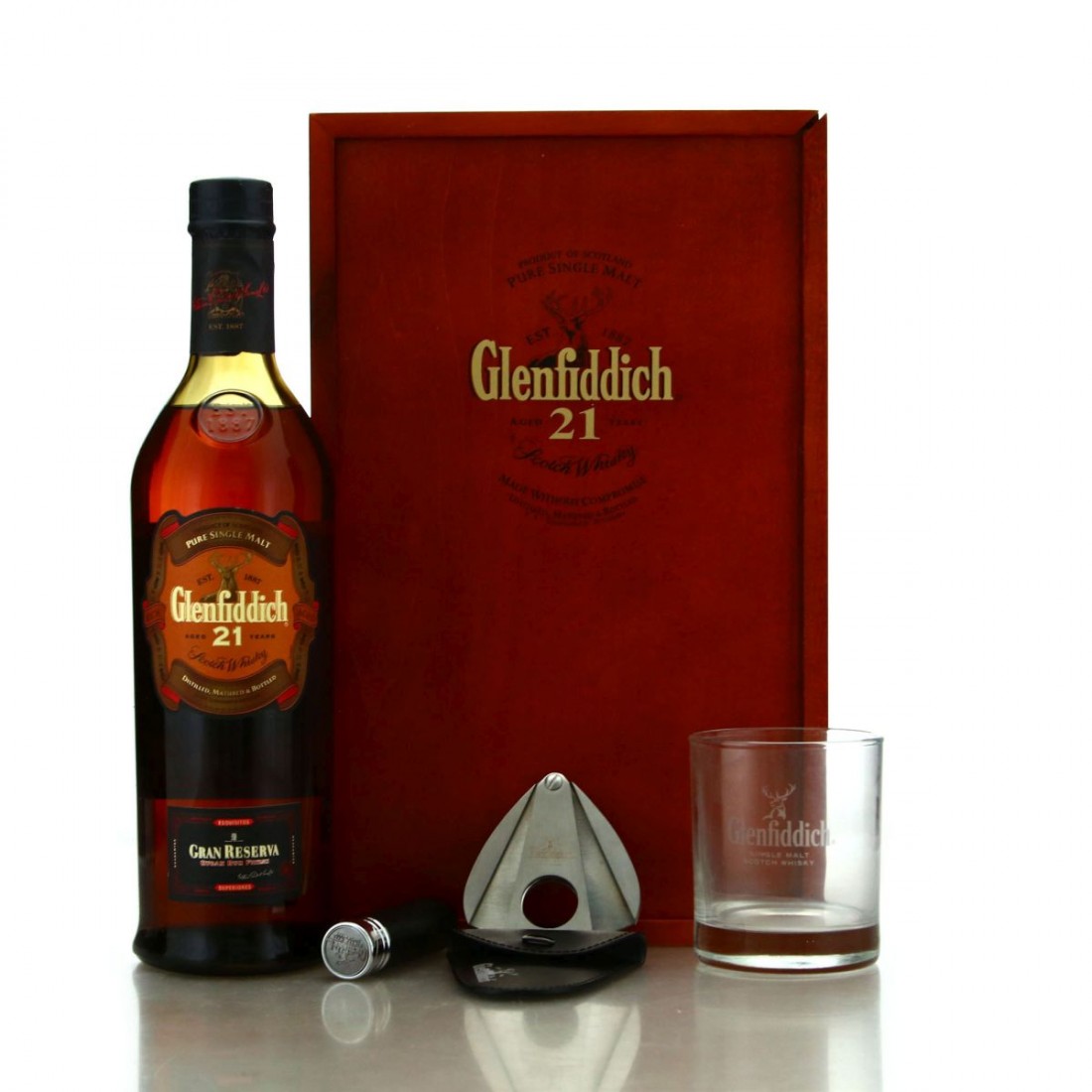 Glenfiddich 21 Year Old Gran Reserva Cuban Rum Finish Cigar Gift Pack ...